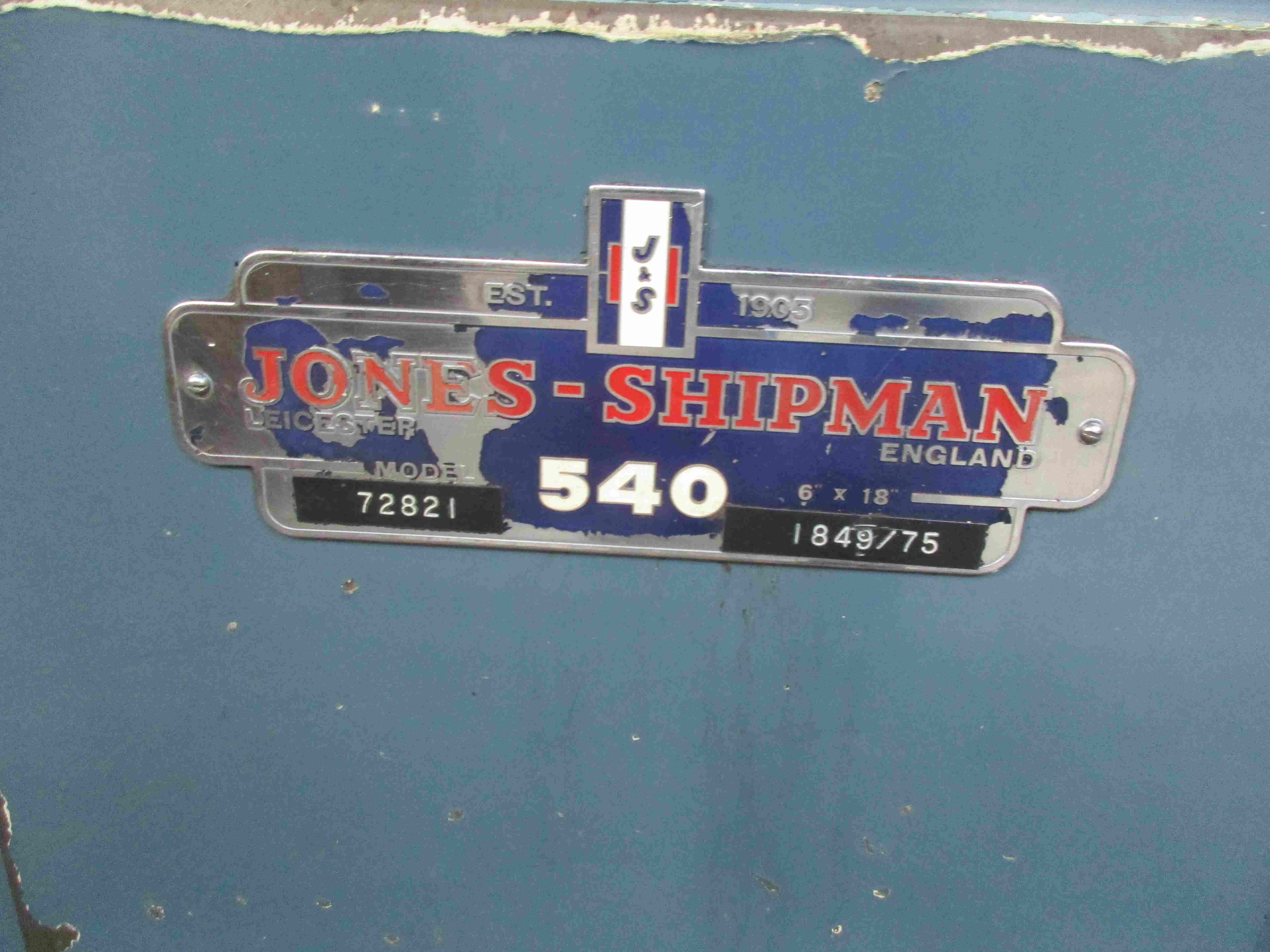 Jones and Shipman 540 - Zebra Worldwide Machinery Ltd